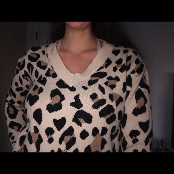 entro | Sweaters | Entro Cheetah Print Cozy Oversized Sweater | Poshmark